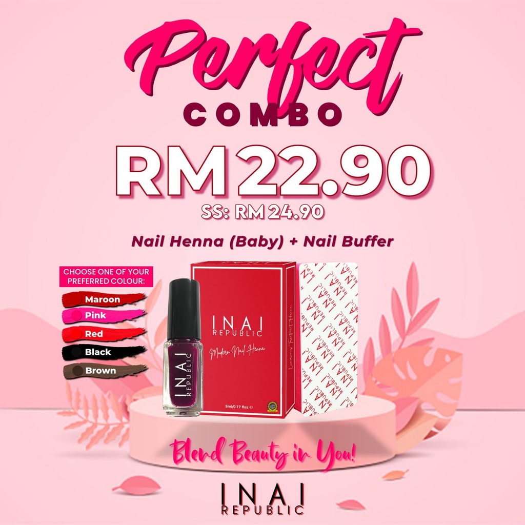 Inai Republic Inai Kuku Halal Sah Solat dan Mesra Wuduk | Shopee Malaysia