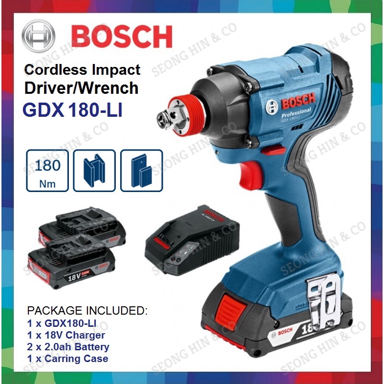 Bosch GDX 180LI Cordless Impact Driver GDX180LI / impact wrench | Shopee Malaysia