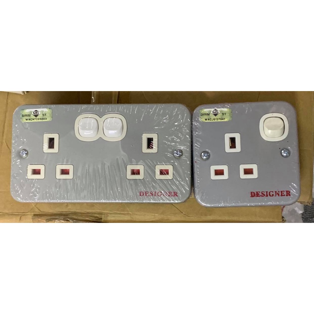 [BORONG] METAL CLAD SWITCH SOCKET BESI DESIGNER/AEROTECH (SIRIM ...