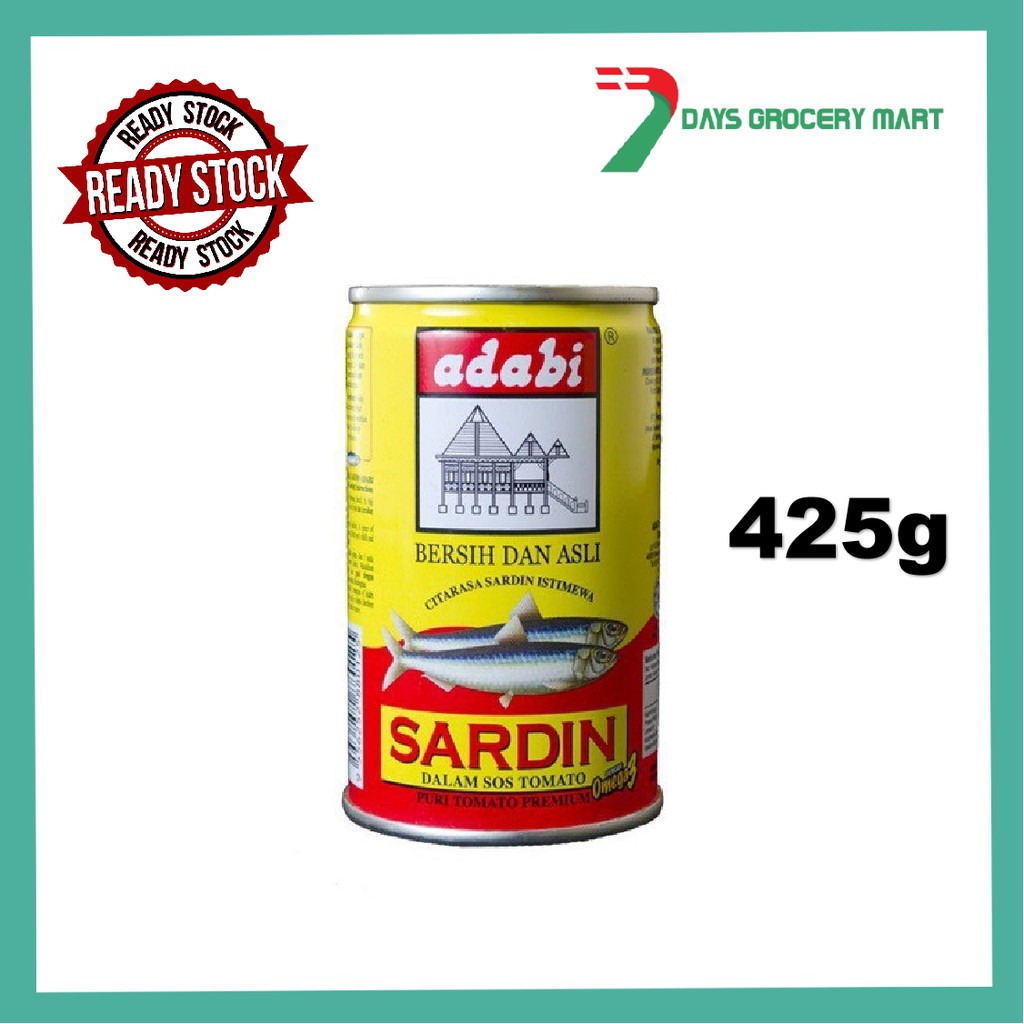 7DAYS: Adabi Sardines in Tomato Sauce (425g)/Sardin Adabi 425g/Adabi ...