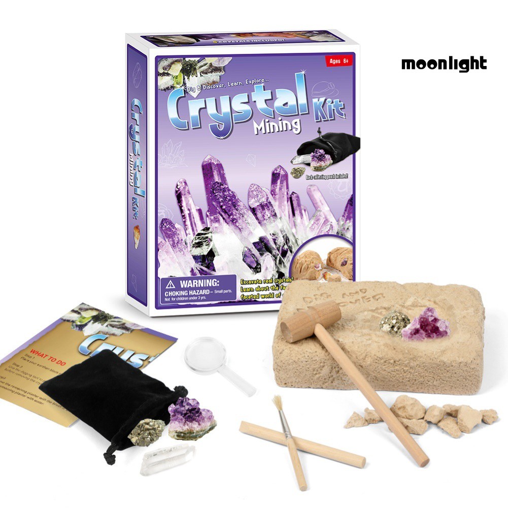 MLTS_DIY Archaeological Excavation Faux Crystal Fossil Mining Kit Kids ...