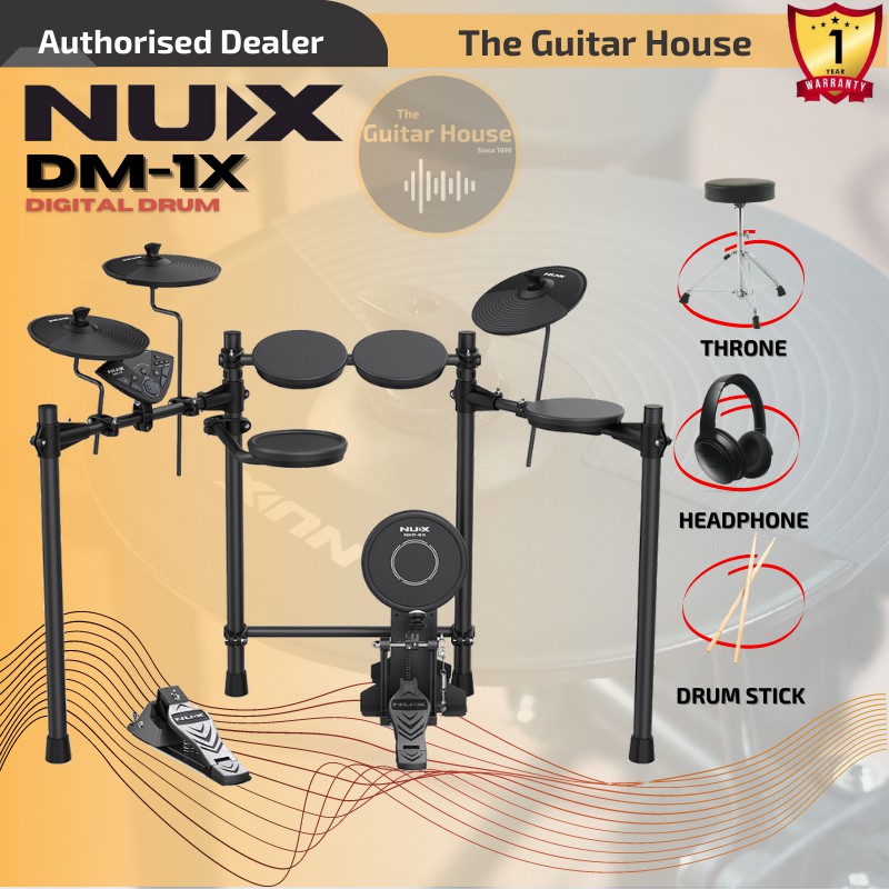 NUX DM-1X Portable Digital Electronic Drum Kit (DM1X) | Shopee Malaysia