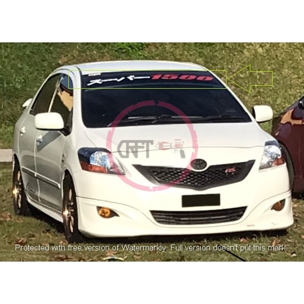 CFS372 Toyota Kanji 1500 Vios Logo Stiker Sticker Vinyl Decal Stripes ...