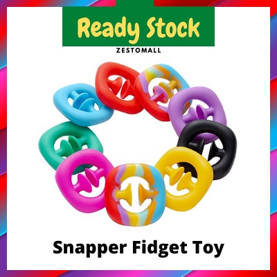Ready Stock Rainbow Snapper Fidget Toys Pop Toy Hand Exerciser Finger ...