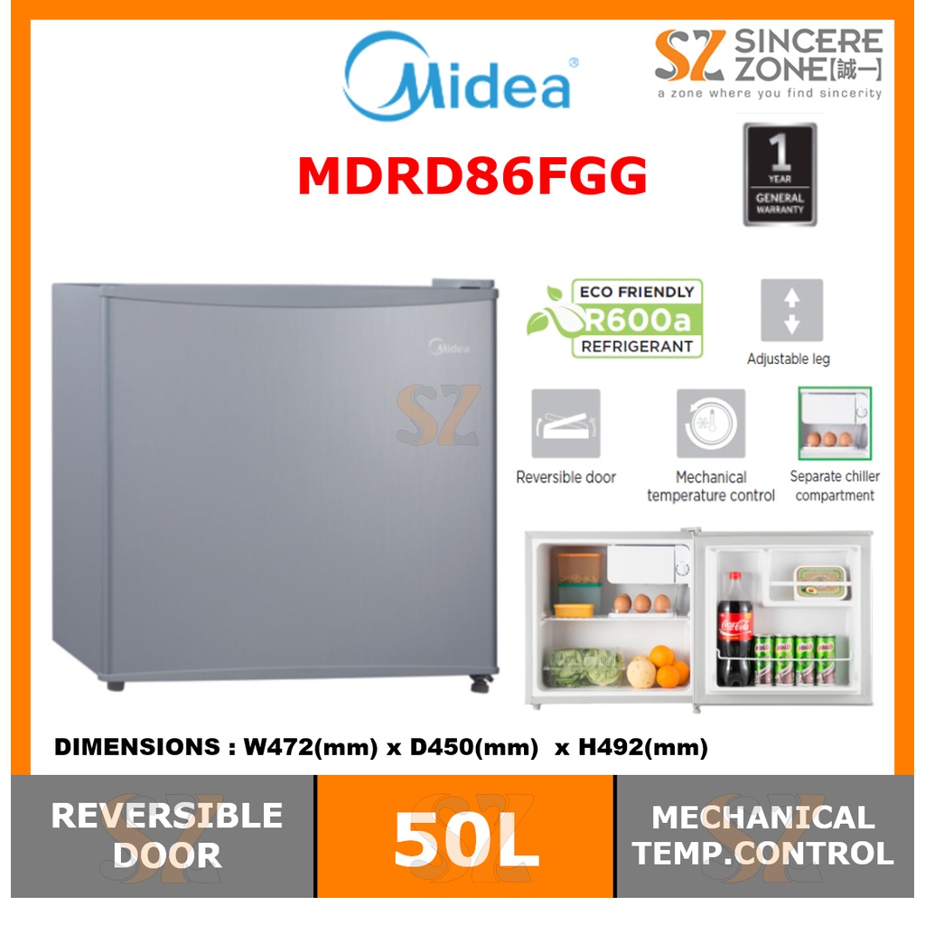 [NEW] MIDEA MDRD86FGG 50L MINI BAR REFRIGERATOR [REPLACE MS-50V / MS-50 ...