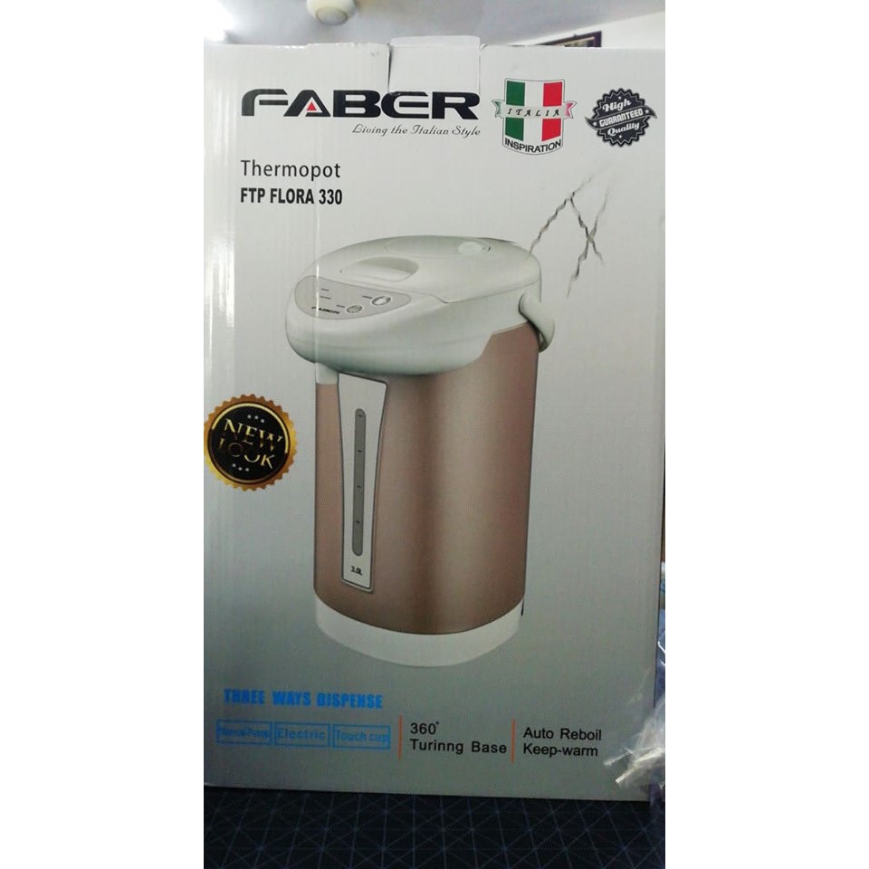 Pemanas Air Panas Hot Water Dispenser With 3 Way Faber Thermopot /Thermos Ftp Flora-330 Capacity ...