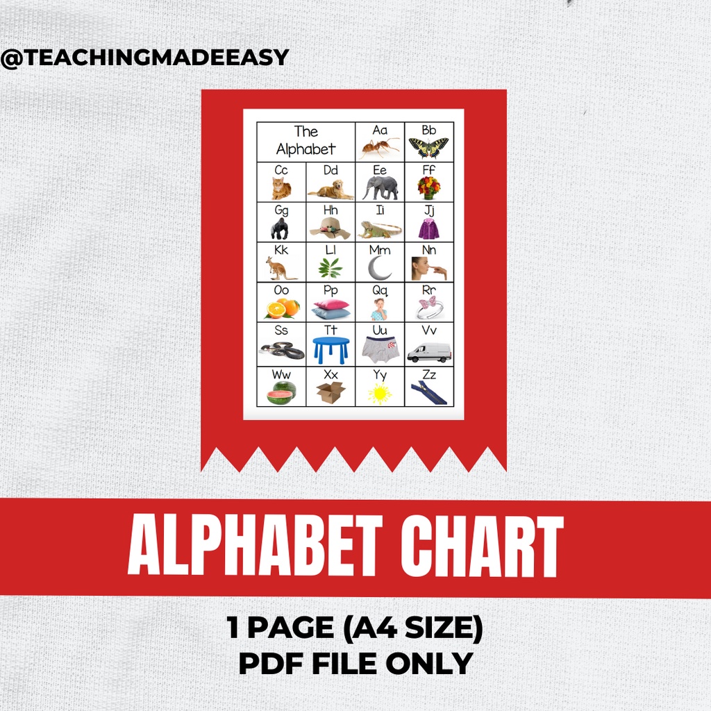 Alphabet Chart (A to Z) | Shopee Malaysia