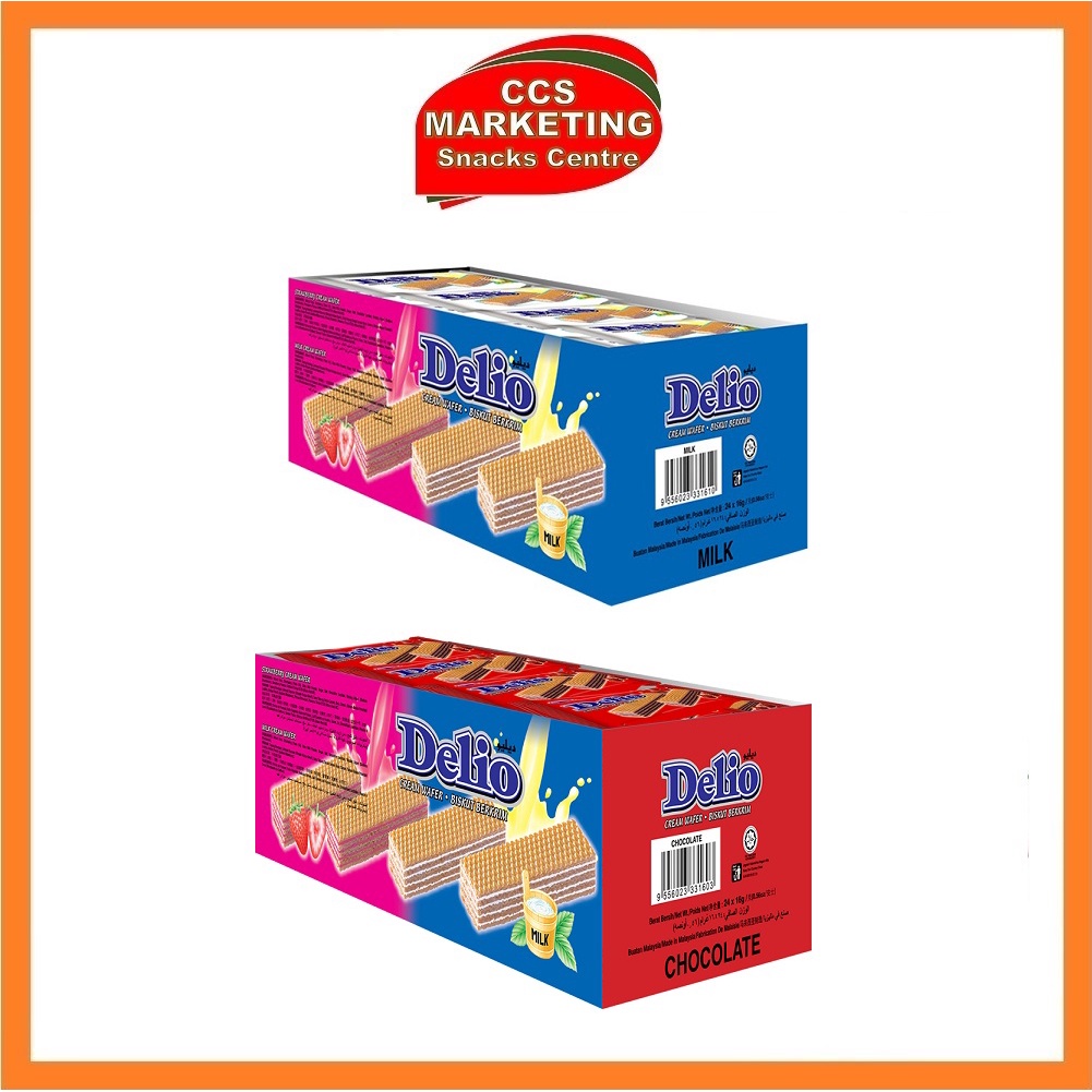CCS Delio Cream Wafer Chocolate / Milk ( 16g x 24pcs ) | Shopee Malaysia