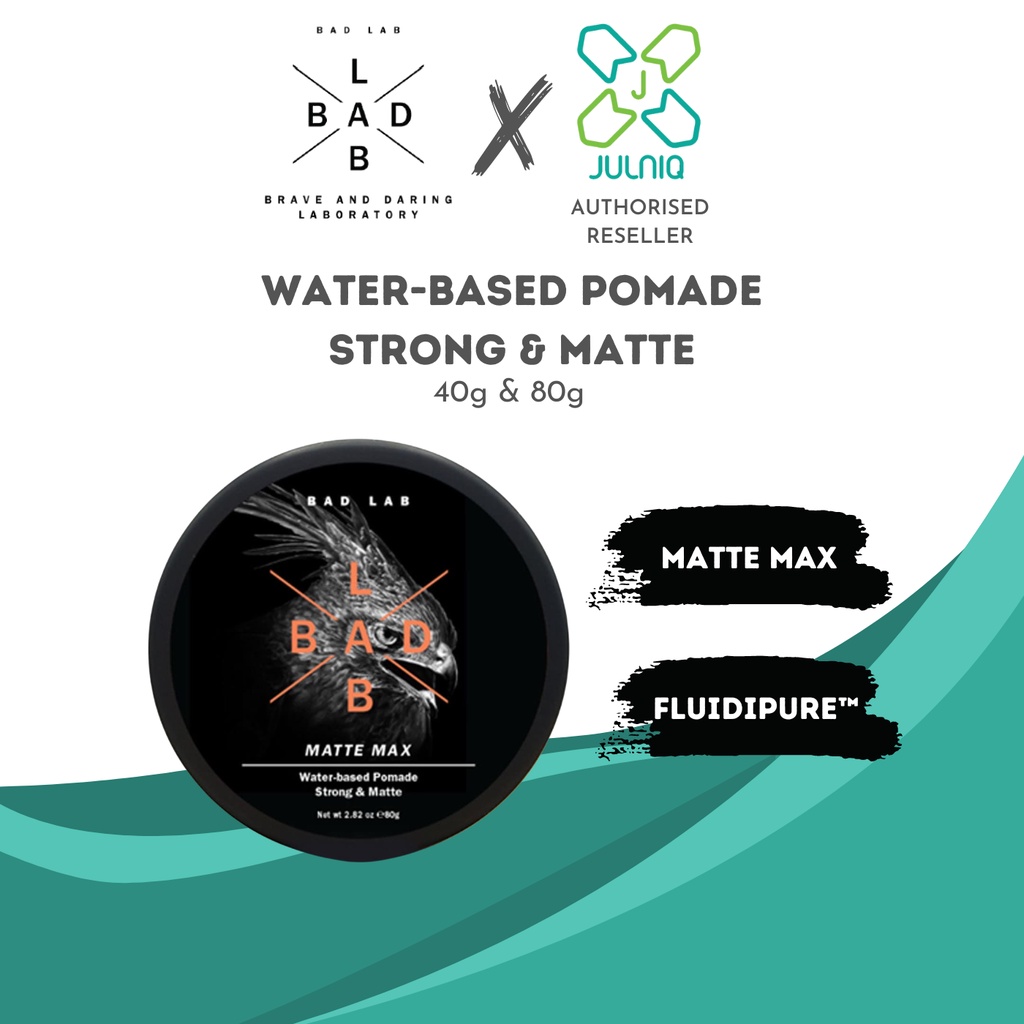 BAD LAB [MATTE MAX] Water-based Pomade Strong & Matte With Charcoal ...