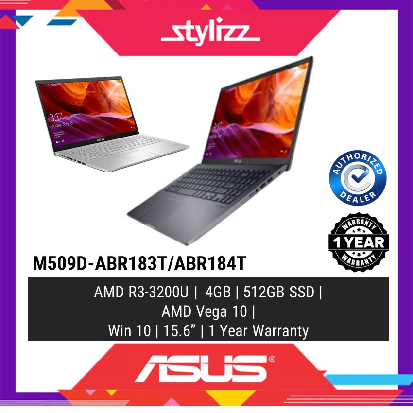 Asus Vivobook M509D-ABR183T / ABR184T 15.6" Laptop (R3-3200U, 4GB ...