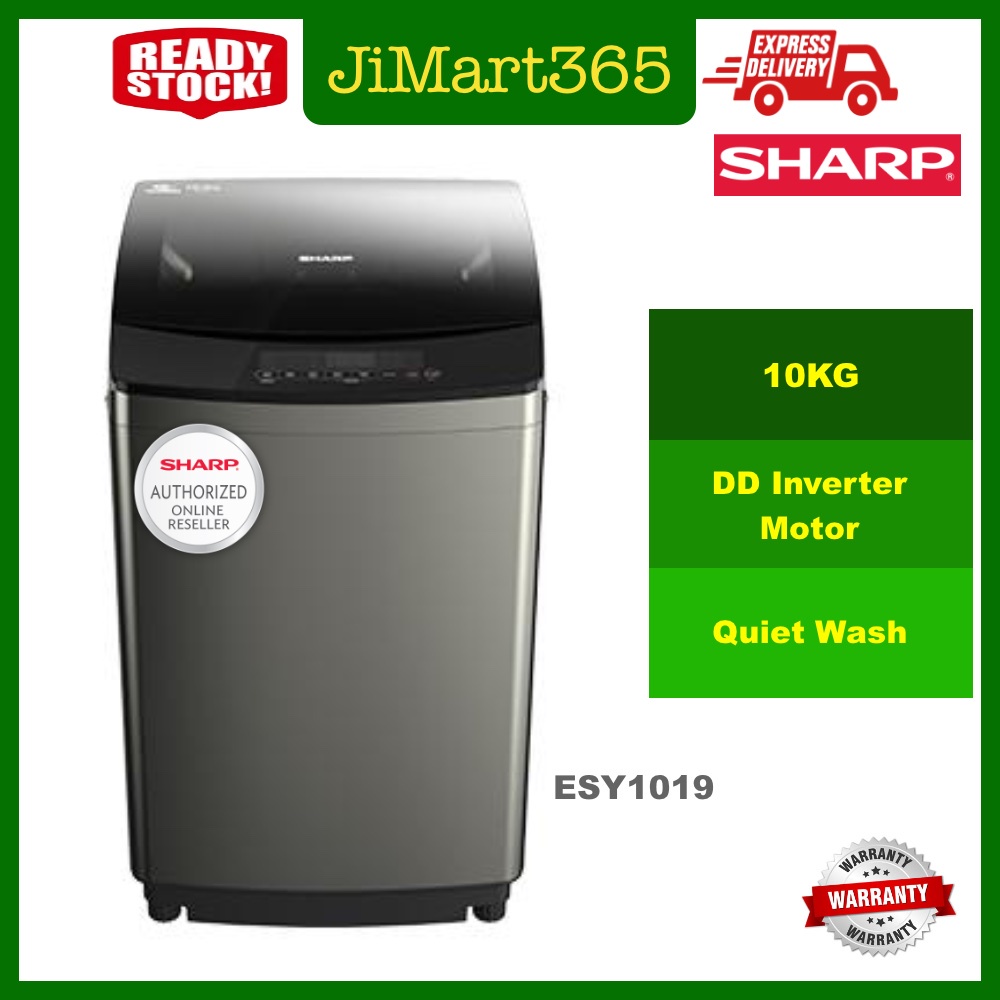 Sharp 10kg Full Auto with DD Inverter Top Load Washing Machine ESY1019 ...