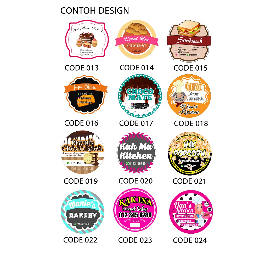 stiker 6.7cm x 5.5cm 500 pcs | Shopee Malaysia