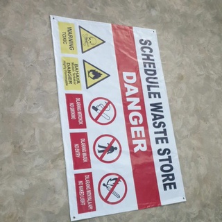 Schedule Waste Store DANGER Warning Toxic Bahaya Sign | Safety Signage ...