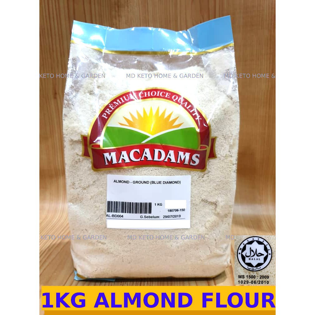 Premium 1KG Ground Almond Flour LCHF Low Carb Diet, Keto Bake cake ...
