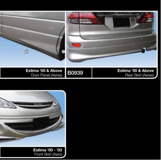 Toyota estima acr30 aeras bodykit body kit front side rear bumper skirt ...