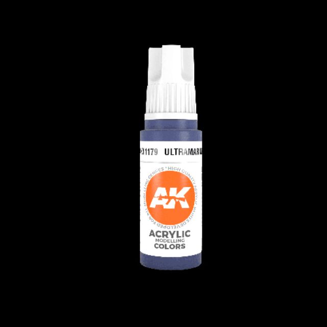 AK INTERACTIVE ACRYLIC MODELLING COLOR AK11179 ULTRAMARINE | Shopee ...