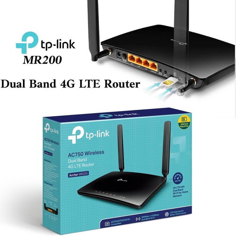 TP-LINK MR200 AC750 / TL-MR100 WIRELESS DUAL BAND 4G LTE ROUTER ARCHER ...