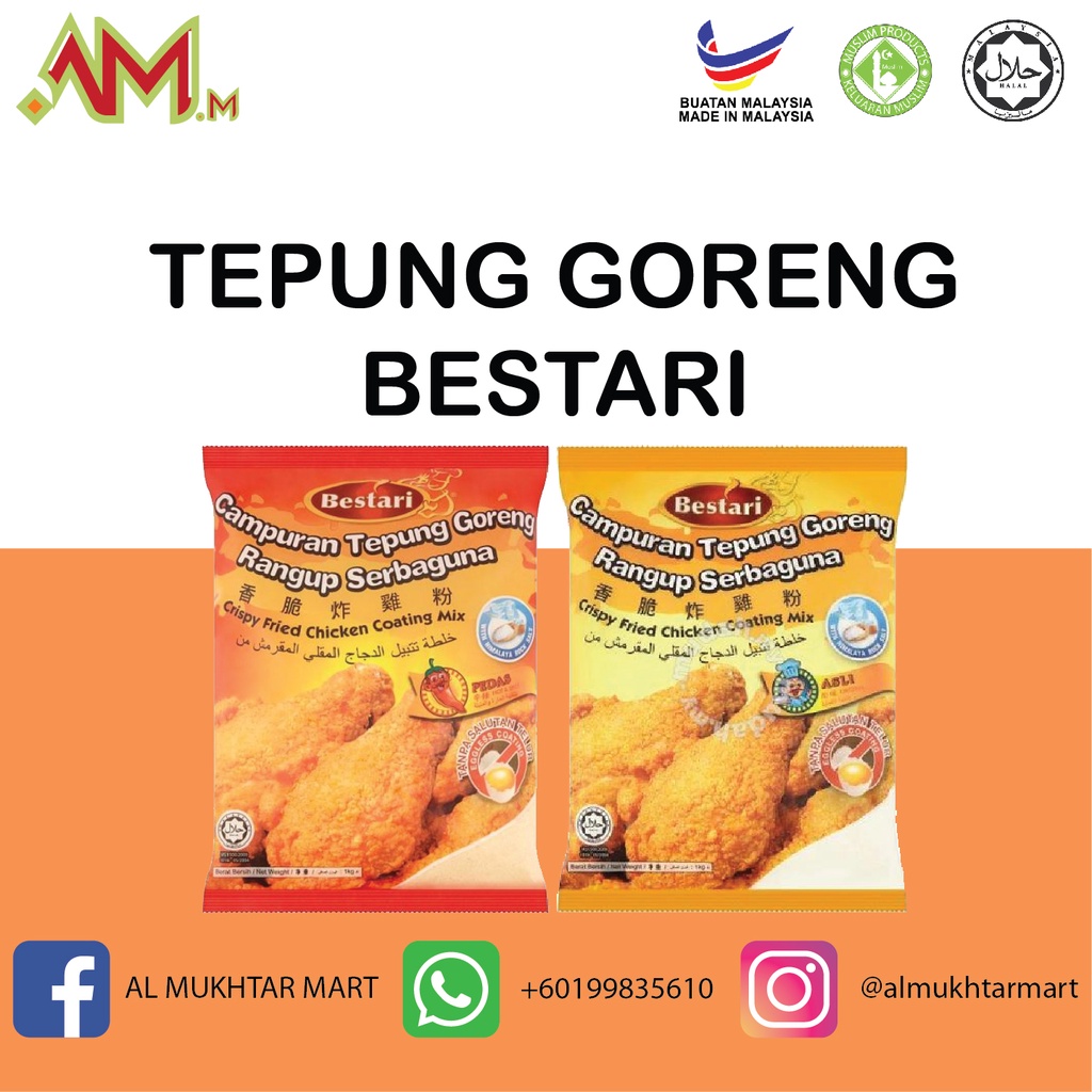 Tepung Goreng Bestari Original/Spicy 1Kg | Shopee Malaysia