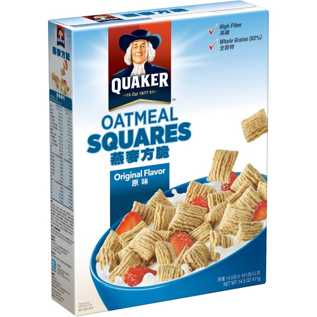 Quaker Oatmeal Squares Original / Cinnamon 412g (Ready Stock) | Shopee ...