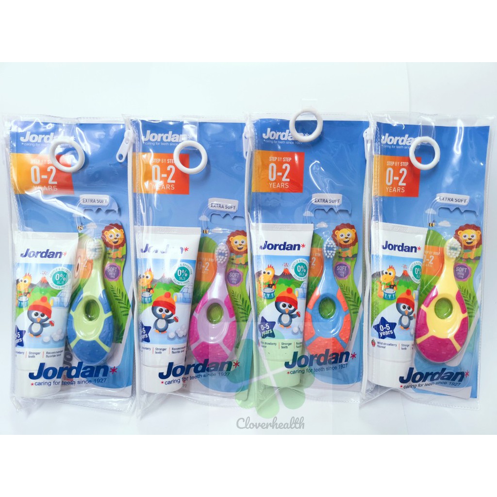 (NORWAY BRAND) Jordan Step 1 Toothbrush 0-2 Years 1pc + toothpaste 75g ...