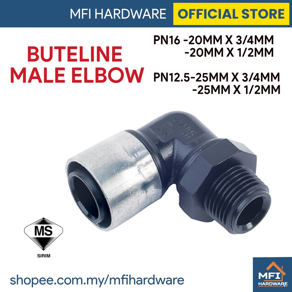 BUTELINE FITTING MALE ELBOW | Shopee Malaysia