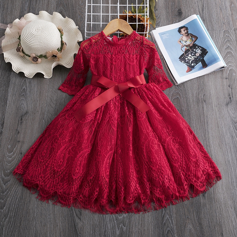 Summer Kids Dresses For Girls Lace Baby Girl Party Tutu Dress | Shopee ...