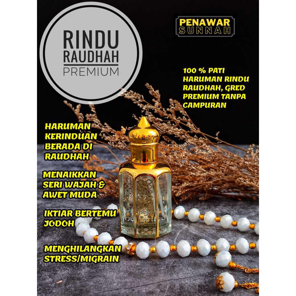 PATI MINYAK WANGI RAUDHAH PERFUME MADINAH MAKKAH UMRAH | Shopee Malaysia