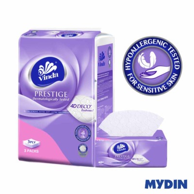 Vinda Prestige 4D Deco Embossed Soft Pack 3ply (110's x 3packs ...