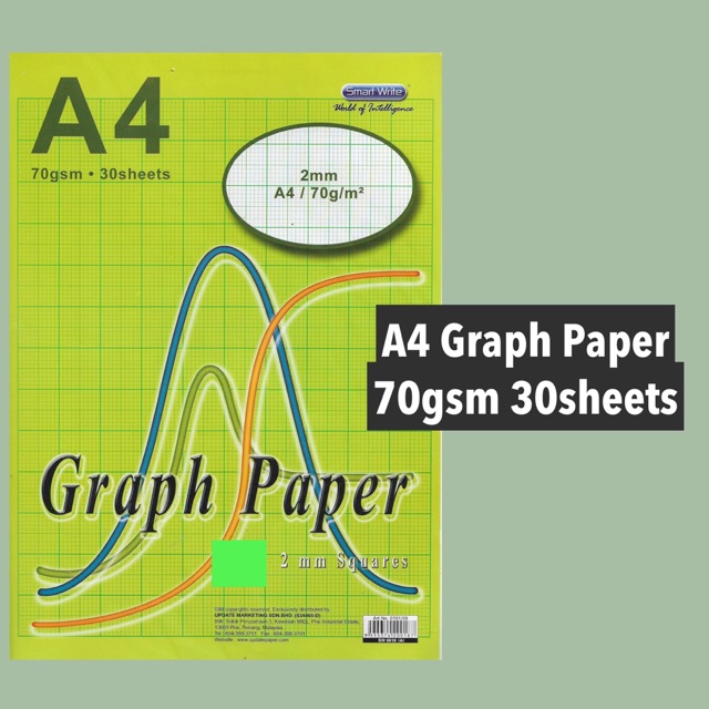【READY STOCK】Smart Write: A4 Graph Paper 2mm squares FULL 70gsm 30 sheets | Shopee Malaysia