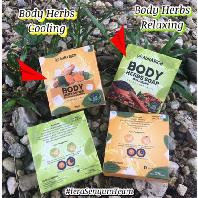 AURA RICH | Body Herbs Cooling | Body Herbs Relaxing | (sabun badan ...