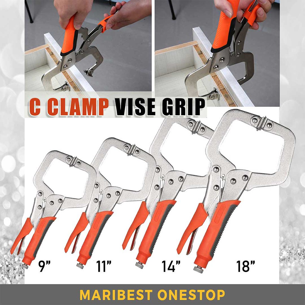 Multi-function Portable Steel C Clamp Vise Grip Locking Welding Plier 9 ...