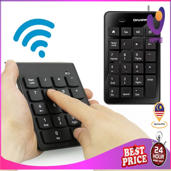 VIPPIE Mini Number Pad Numeric Keypad Keyboard For PC Laptop Slim ...