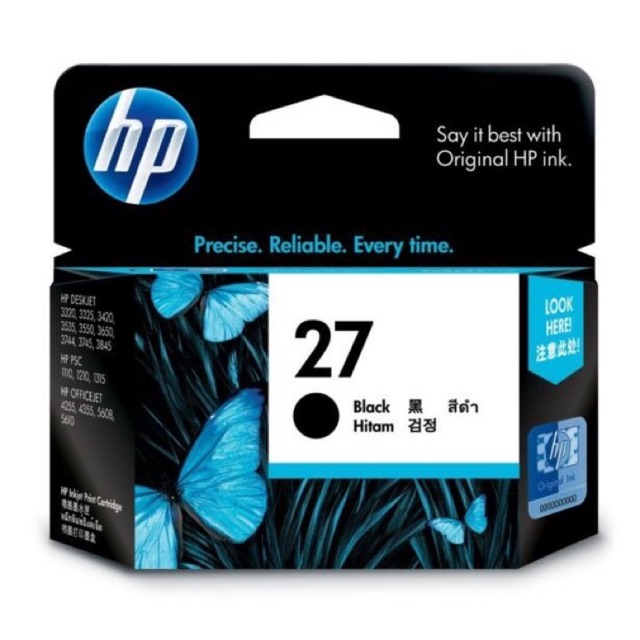 HP 27 Cartridge Original Black (Genuine) | Shopee Malaysia