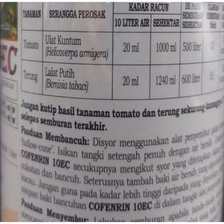 COFENRIN 10EC 1Liter Bifentrin 10% Racun Serangga Lalat Putih Ulat ...