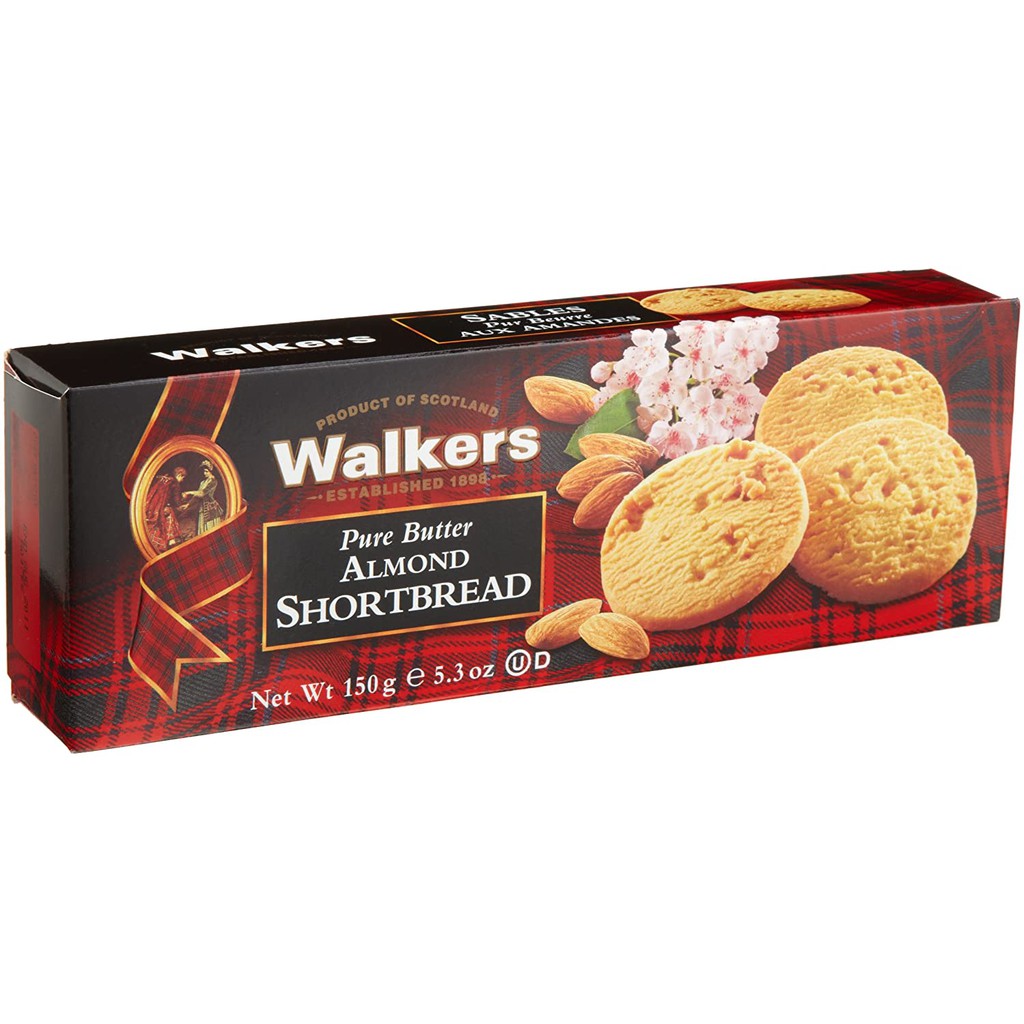 BISCUITS Walkers Pure Butter Almond Shortbread 150g | Shopee Malaysia
