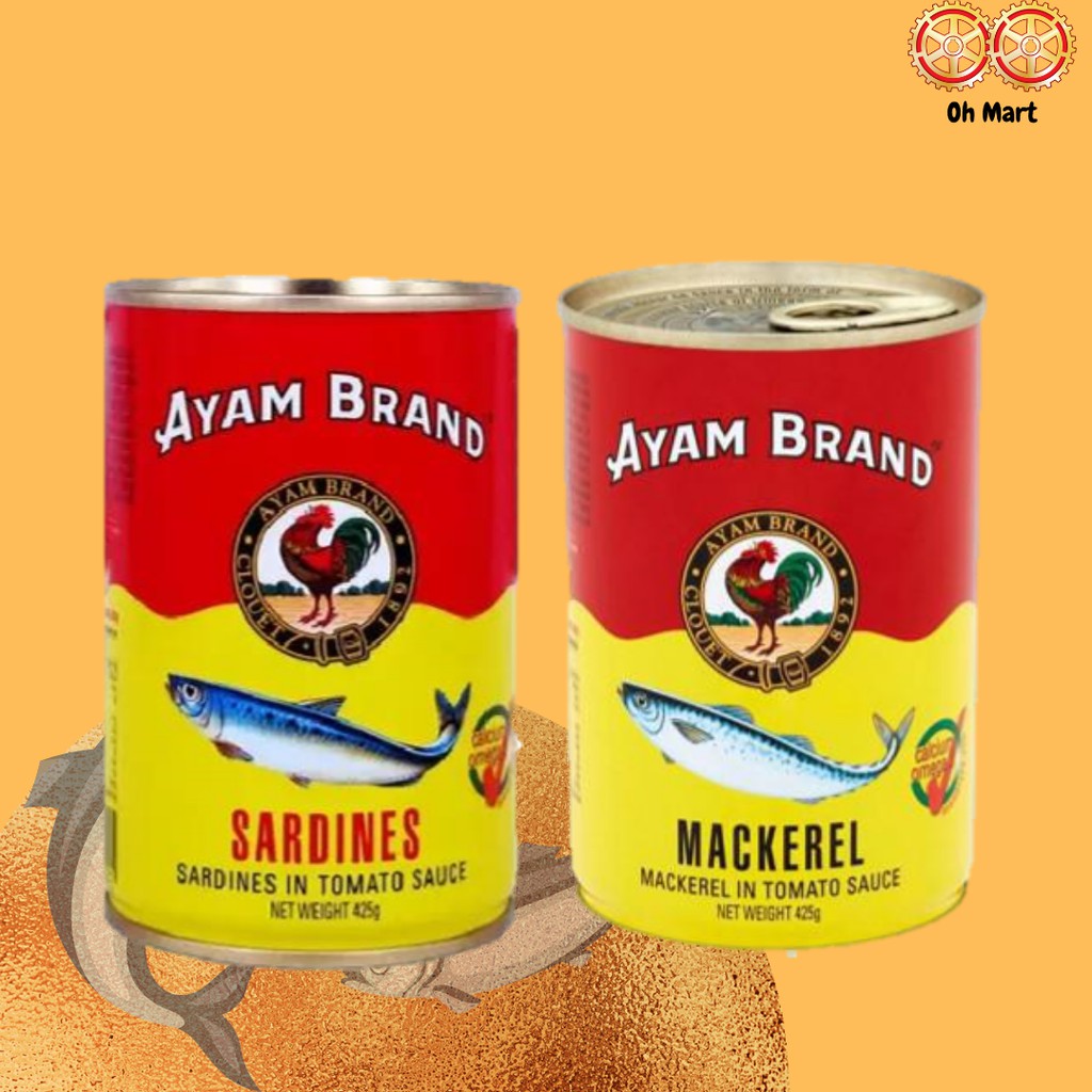 Ayam Brand Ikan Sardin/ Mackerel Dalam Sos Tomato - 425g | Shopee Malaysia