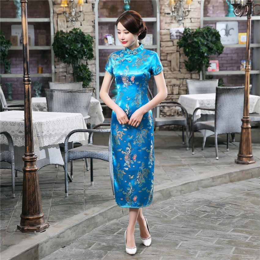 Traditional Chinese Dress Blue