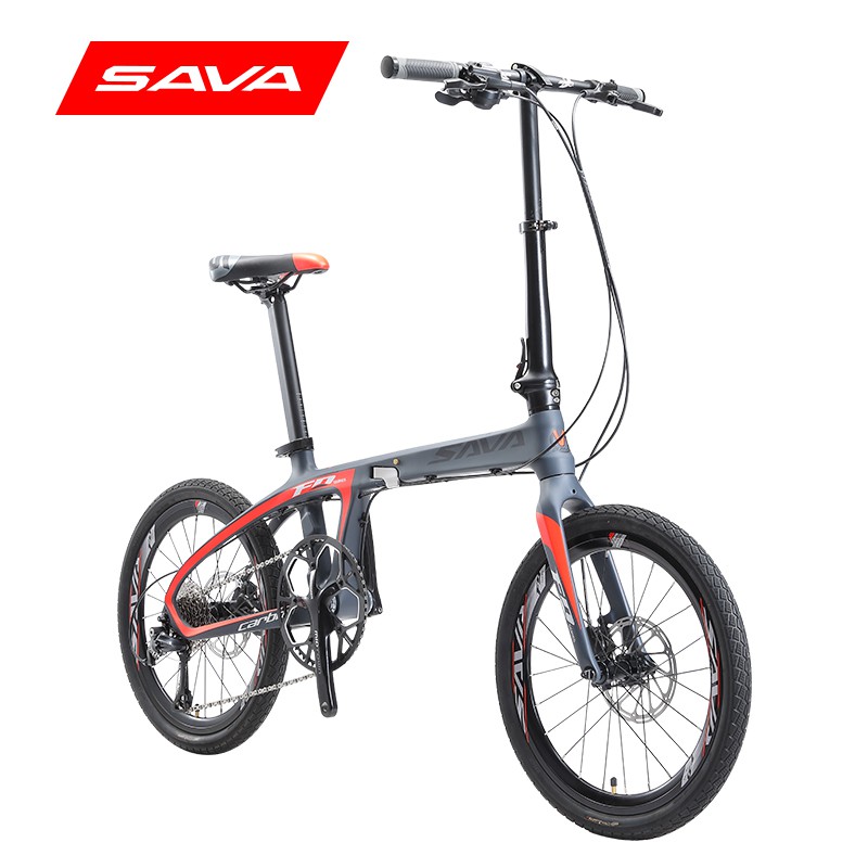 SAVA Carbon Fiber Folding Bicycle 22 Speed Macan Variable Double Disc ...
