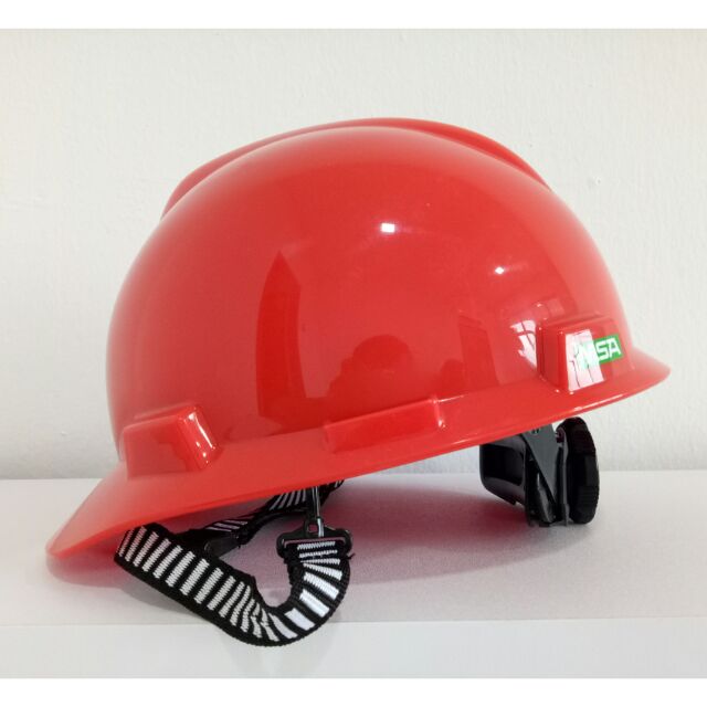 MSA Safety Helmet - V-Gard Red | Shopee Malaysia