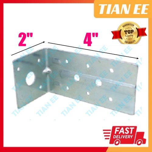 TIANEE Galvanized Iron (GI) L Bracket L Bracket Besi Atap 2" x 4" High ...