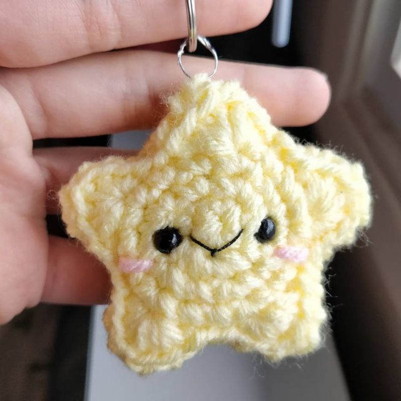 star keychains handmade crochet amigurumi knit cute | Shopee Malaysia
