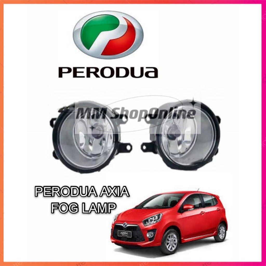 PERODUA AXIA 2014 YEAR G SPEC FRONT BUMPER FOG LAMP FOG LIGHT FULL SET ...