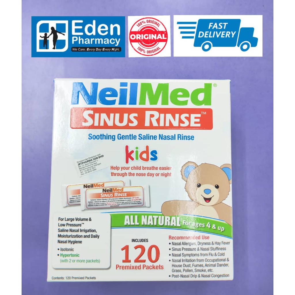 Neilmed Sinus Rinse Premixed Sachets ( NEIL MED SINUS RINSE KIDS ) (120 ...