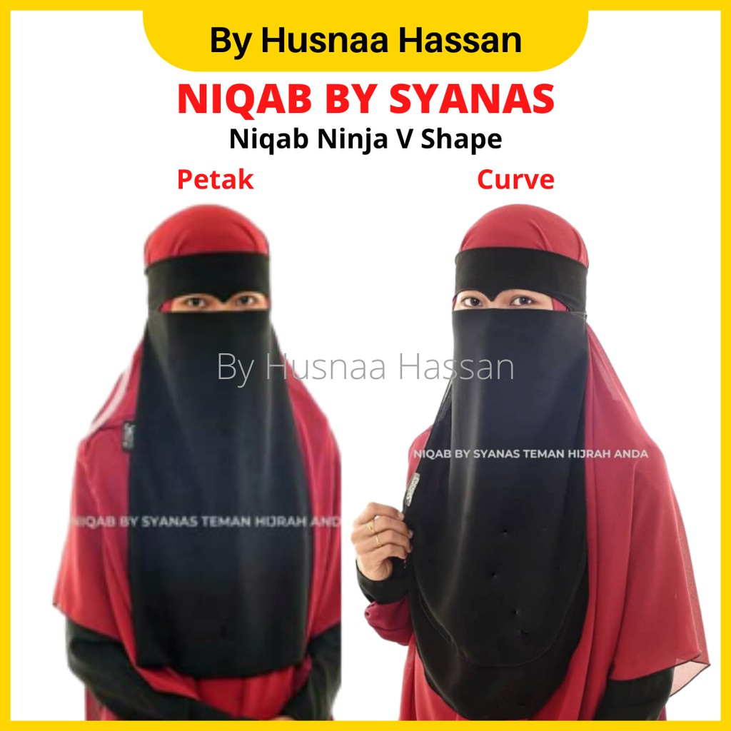 Niqab by syanas niqab ninja v shape di dahi dan depan bawah curve ...