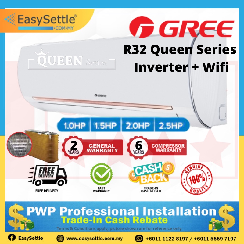 FAST DELIVERY🚚Gree OR TCL 1HP/1.5HP/2HP/2.5HP Non-Inverter/Inverter R410 aircond(GWC Series ...