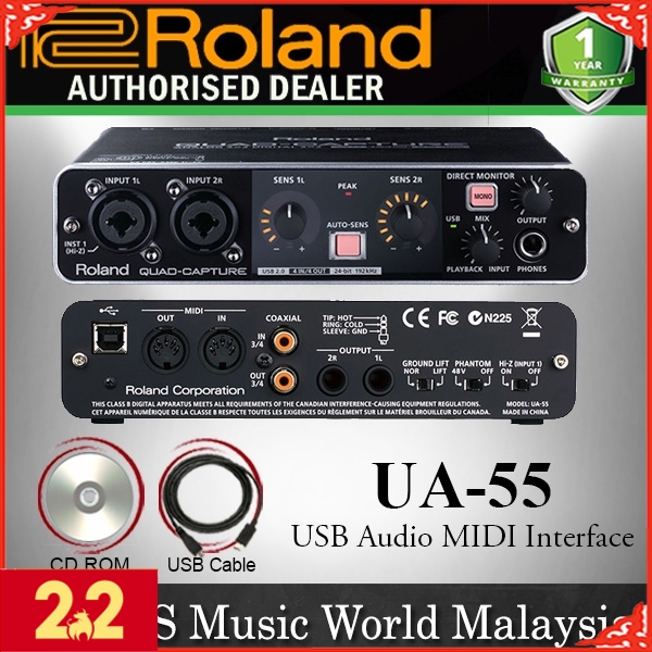 Roland UA-55 Quad-Capture USB Audio Interface with Mic Preamp (Quad Capture) | Shopee Malaysia