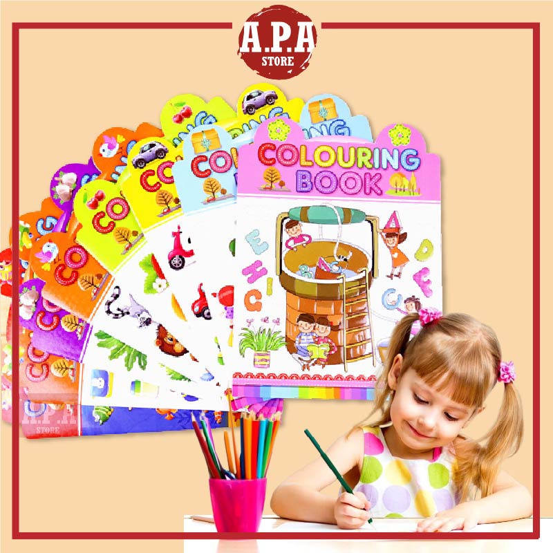 APA Colouring Book Buku Mewarna Kids Coloring 16 Pages Animal Sea ...