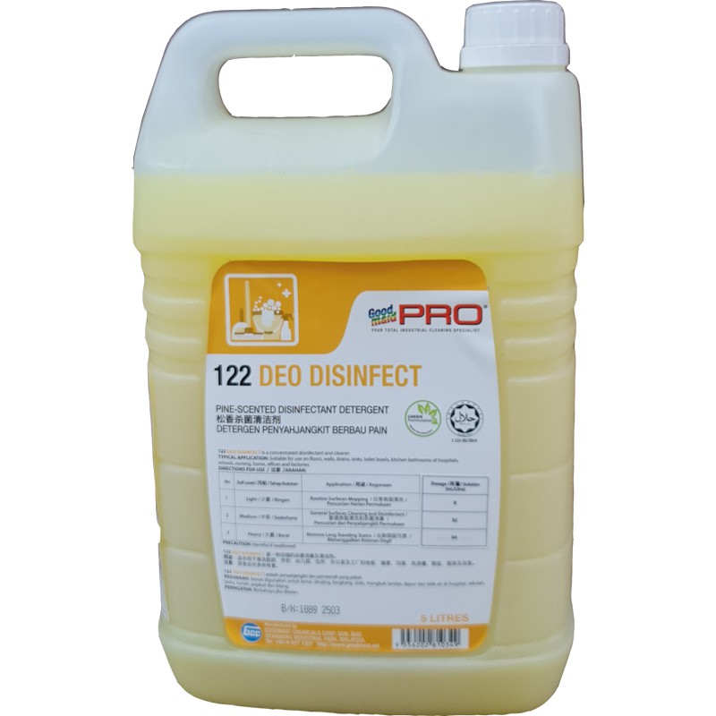 GOODMAID GMP 122 DEO DISINFECTANT- 5L Pine-Scented Disinfectant ...