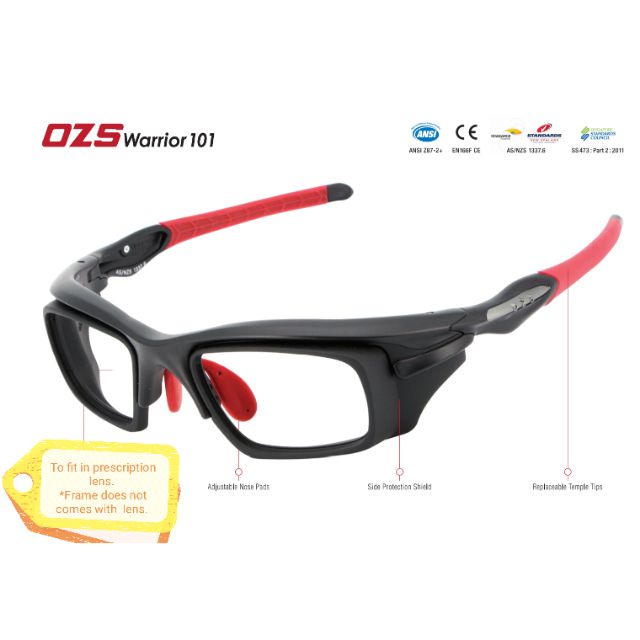 OZS warrior 101 safety frame for presciption Standard ANSI Z87. 1 ...