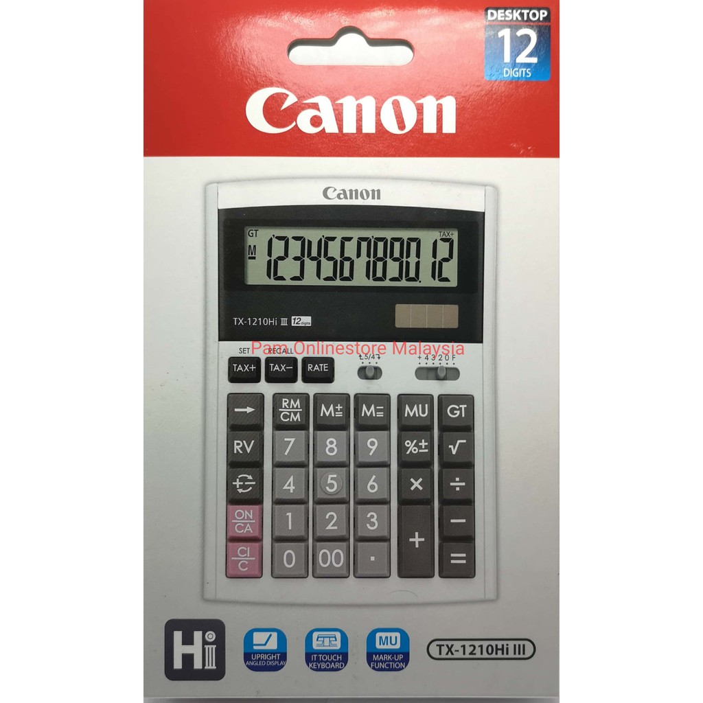 CANON TX-1210HI III (12 Digits) CALCULATOR (ORIGINAL) | Shopee Malaysia
